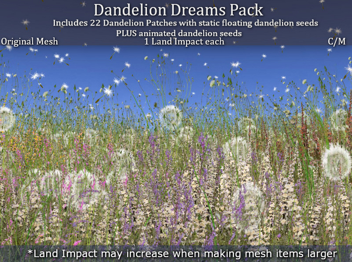 Second Life Marketplace - LOVE SUPERSTORE - DANDELION DREAMS PACK